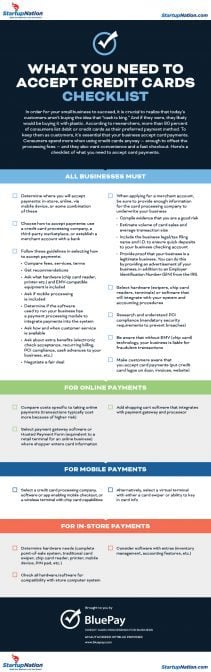 What You Need to Accept Credit Cards Checklist [Infographic ...